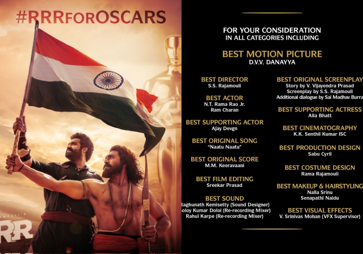 Official: RRR for Oscars | Official RRR for Oscars